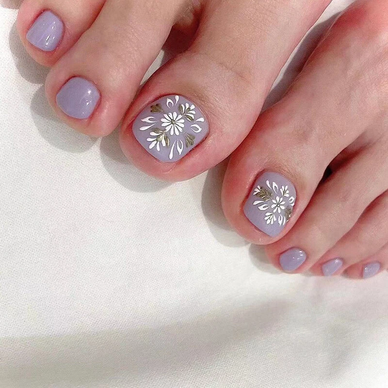Frozen Toe Nail Designs