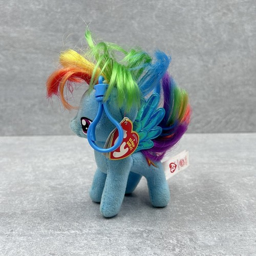 TY Rainbow Dash 4" Plush Backpack Clip Toy Stuffed Animal with ALL TAGS ...
