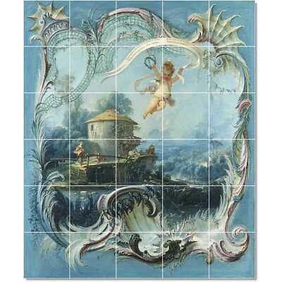 Francois Boucher Angel Tile Mural PT22149. 40 x 48 (30) 8x8 tiles | eBay