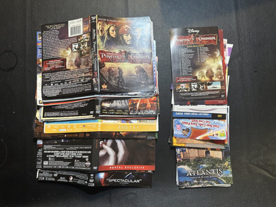 DVD Sleeves - Lot of Approx 65 DVD Sleeves and some inserts - NO DISCS ...