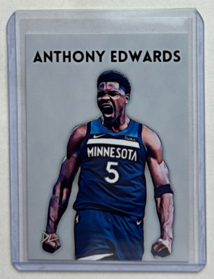 Anthony Edwards Limited Edition Artist Signed Minnesota Timberwolves ...