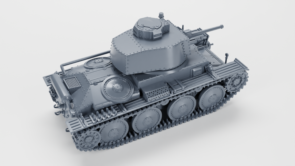 Wargame 3D Miniature WW2 German Panzer 38(t) Ausf A Tank Kit WWII Bolt ...