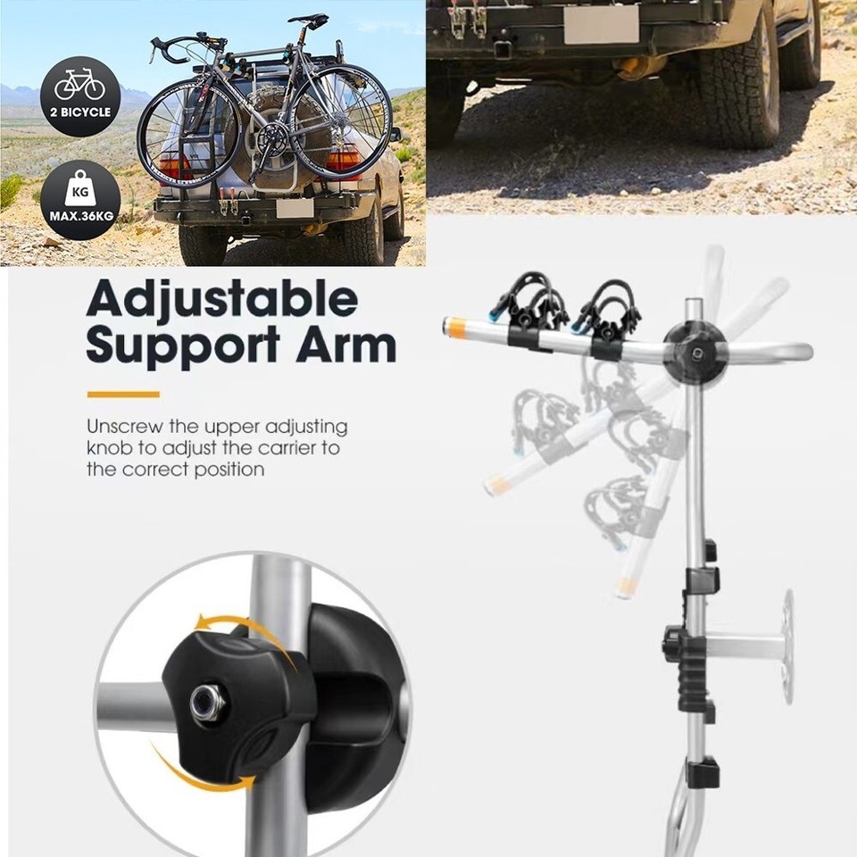 2 Bicycle Bike Rack Rear Spare Tyre Carrie Fit For Jeep Wrangler 1986 ...