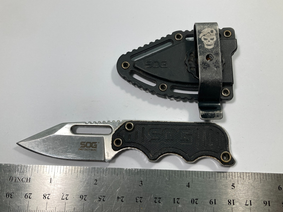 SOG Instinct Mini Knife with Sheath - SOG Tactical Mini Fixed Blade ...