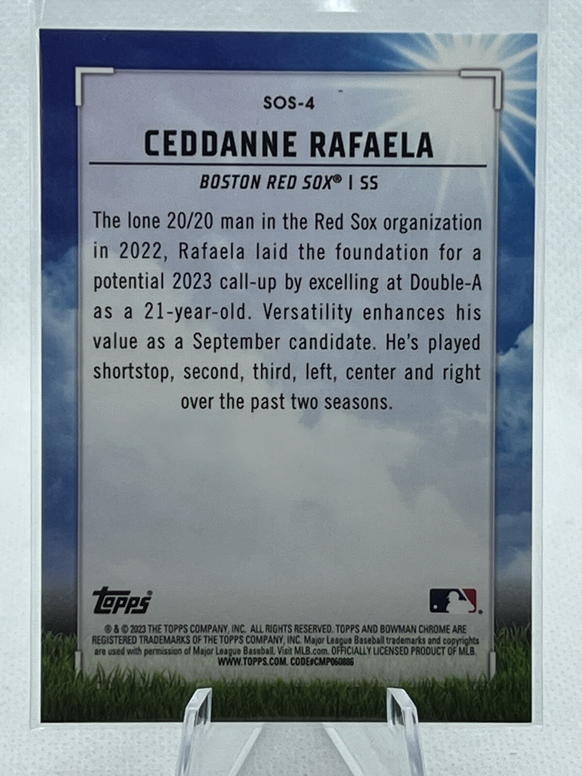 2023 Bowman Ceddanne Rafaela Sights On September GREEN Mojo /99 Call Up ...