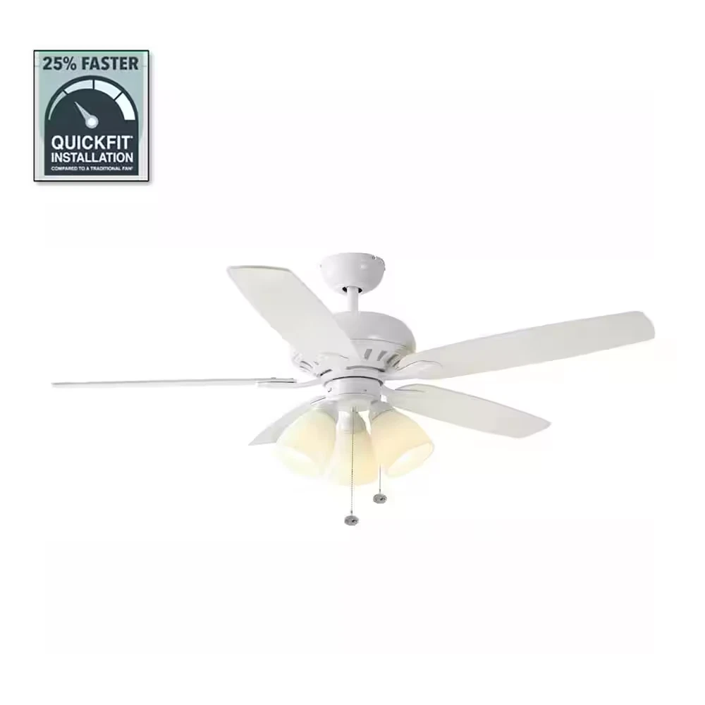 Hampton Bay White Ceiling Fan With Remote | Shelly Lighting