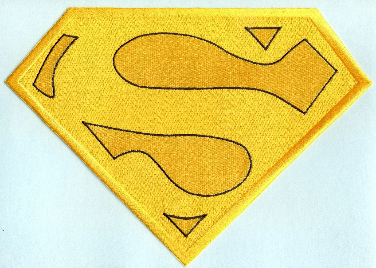 7.8" x 11" Embroidered Christopher Reeve Yellow & Black Superman Cape ...
