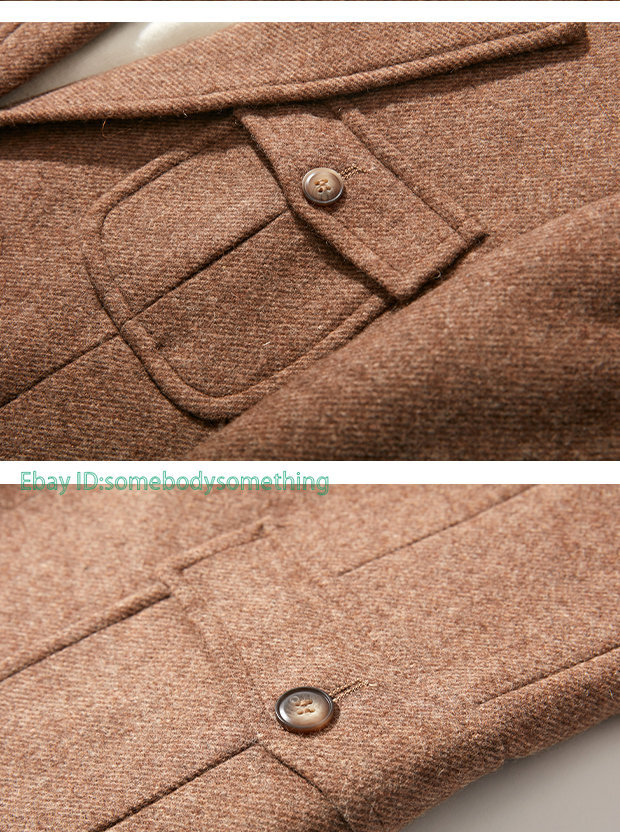 Mens British Style Woolen Herringbone Tweed Hunting Formal Jacket ...