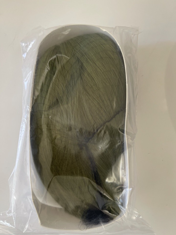 Women Girl Trendy Party Fringe Green Silver Natural Look Short BOB Hair ...