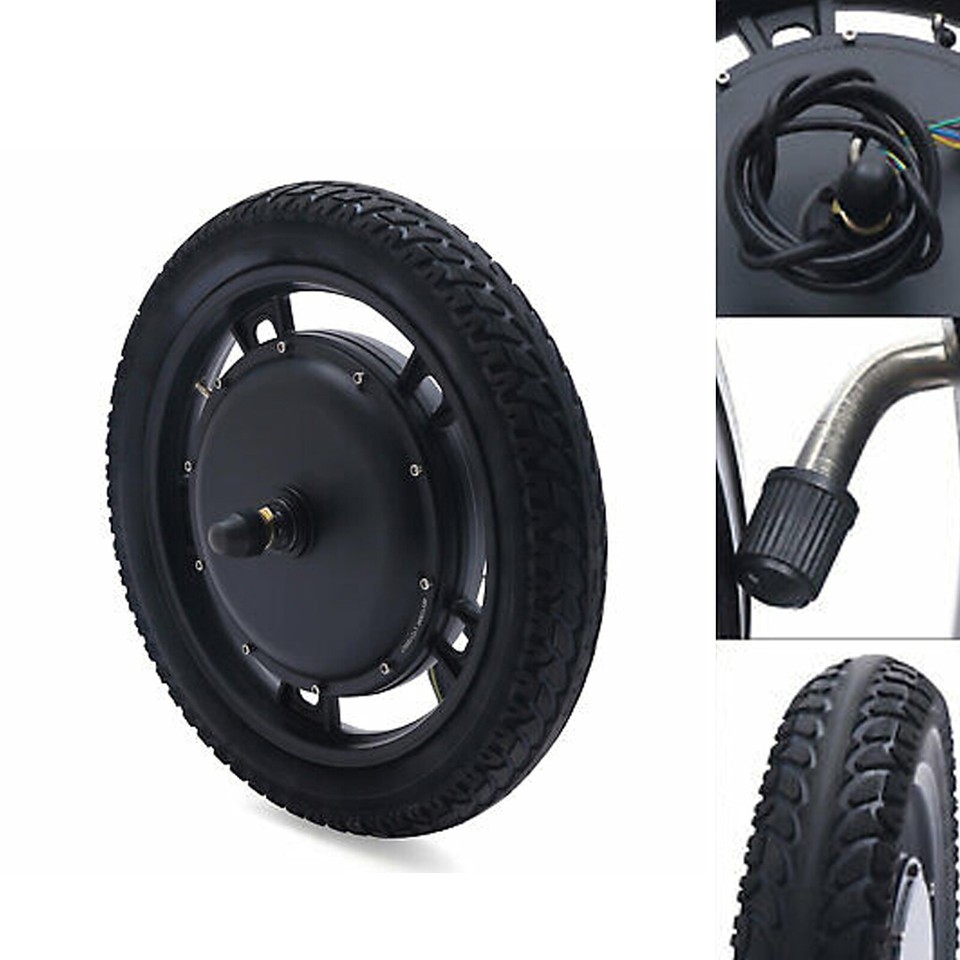 Electric Bike Conversion Kit 48V 1000W 16" ebike Motor Hub Wheel Front ...