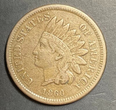 1860 Indian Head Cent CHOICE for grade Pointed Bust FS-401 i300 | eBay