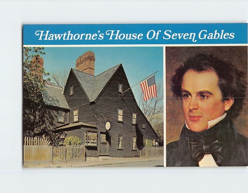 Postcard Nathaniel Hawthorne House of Seven Gables Salem Massachusetts ...