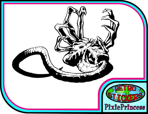 Alien Face Hugger F Vinyl Sticker Laptop Vehicle Car Van Bike Wall ...