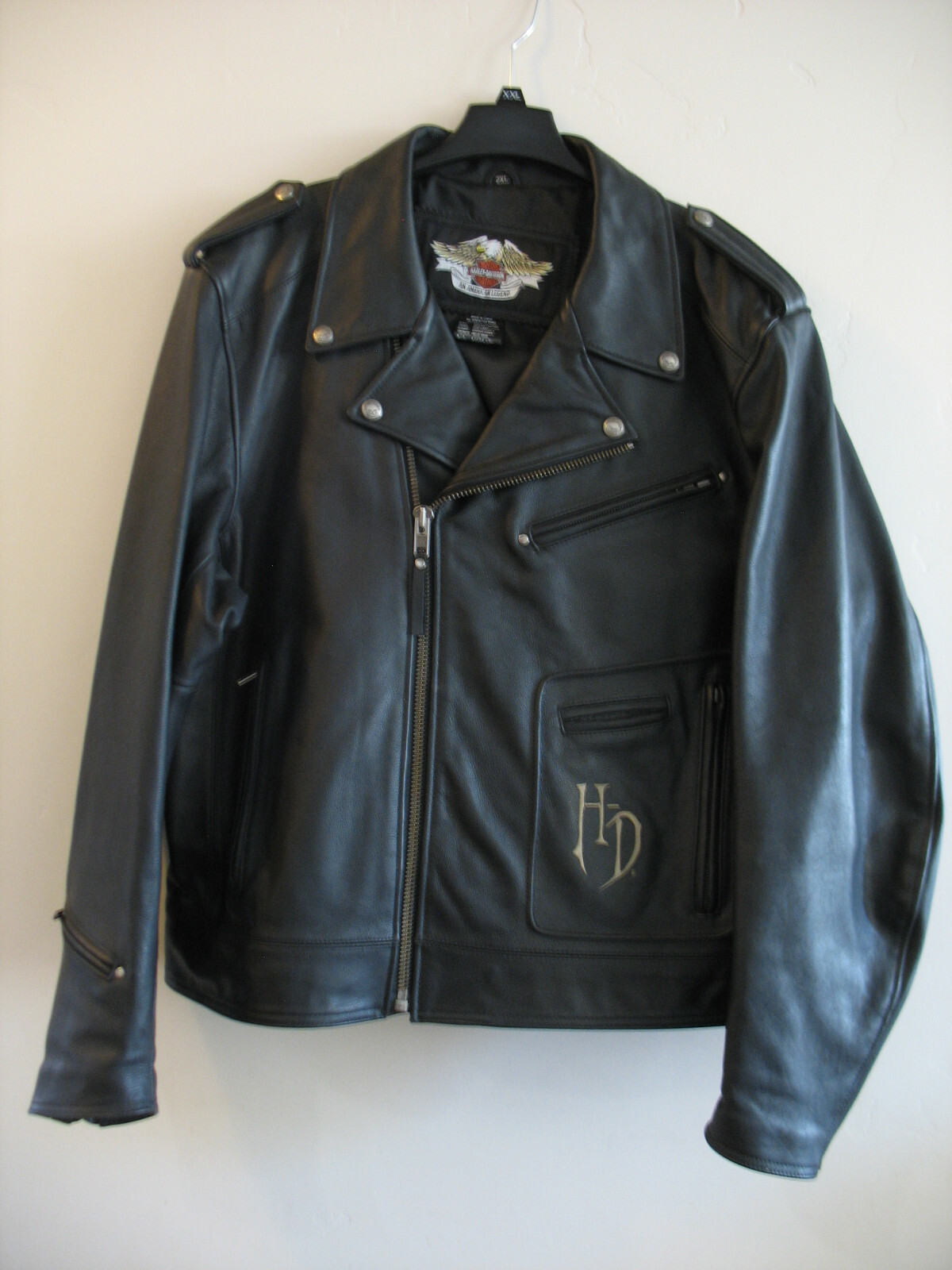 HARLEY-DAVIDSON Logo Winged Skull Motorcycle Jacket M… - Gem