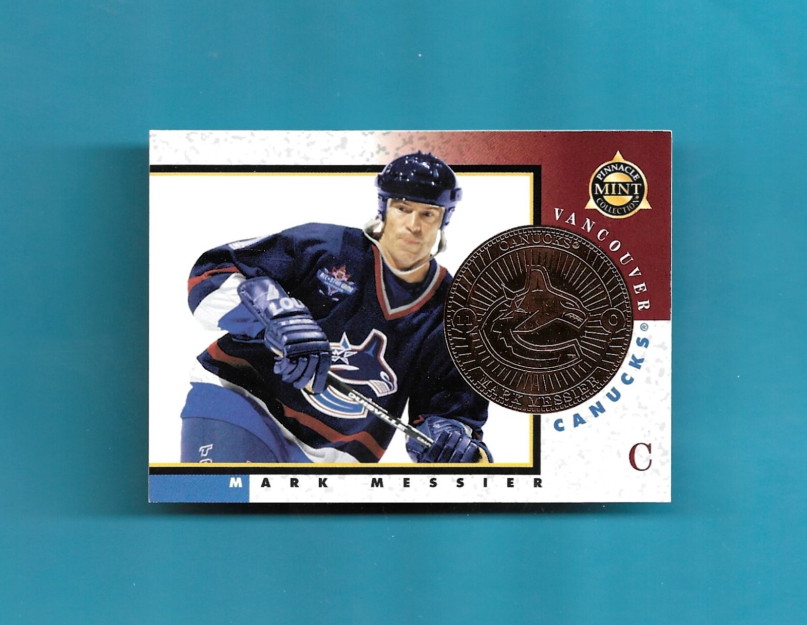 1997-98 Pinnacle Mint BRONZE Card # 13 MARK MESSIER VANCOUVER CANUCKS ...