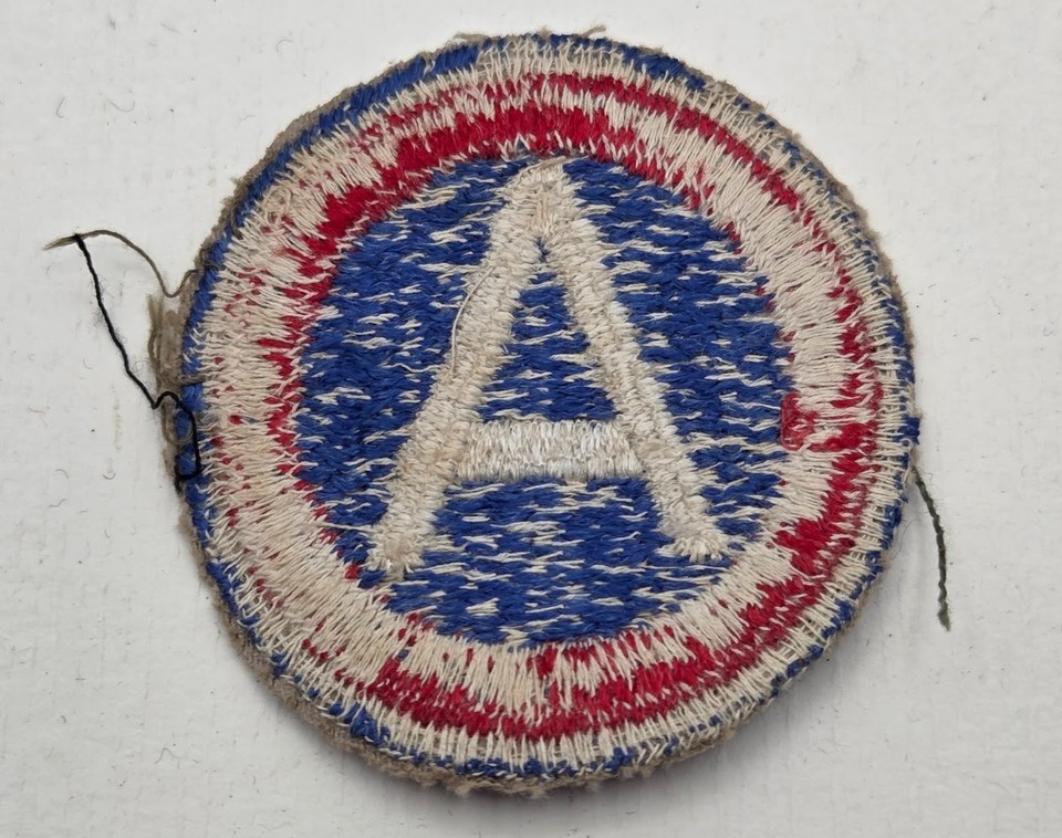 Vintage Third US Army WW1-WW2 Military Blue and Red Embroidered Sew On ...
