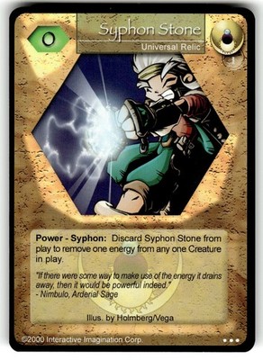 2000 Magi Nation Base Set Limited Edition Card C Syphon Stone ...