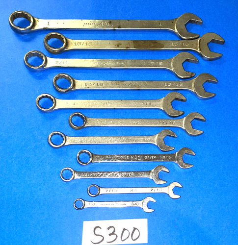 MAC TOOLS 11 PIECE SAE. COMBINATION WRENCH SET 12 POINT 3/8 TO 1 INCH | eBay