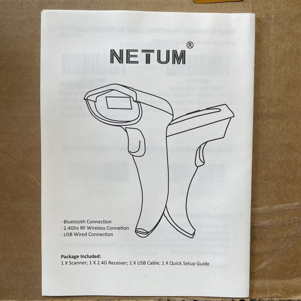 NETUM W8-X WIRELESS 2D QR BARCODE SCANNER | eBay