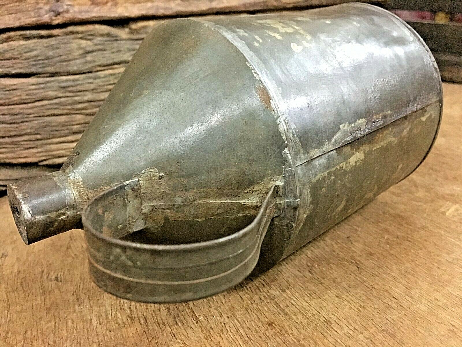 ANTIQUE OLD UNIQUE HAND MADE IRON TIN OIL CONTAINER WITH HANDLE | eBay