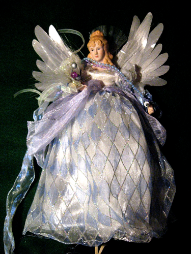 BLUE DIAMOND ANGEL Christmas Light - Up Tree / Table Topper | eBay