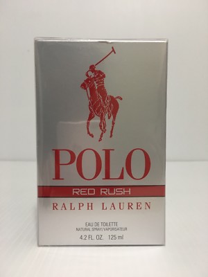 POLO RED RUSH BY RALPH LAUREN MEN COLOGNE EDT SPRAY 4.2 OZ / 125 ML NEW ...