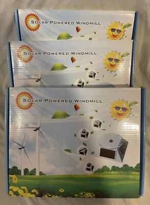 3 - Desktop Model-Solar Powered Windmills/Wind Turbine&ABS Plastics ...
