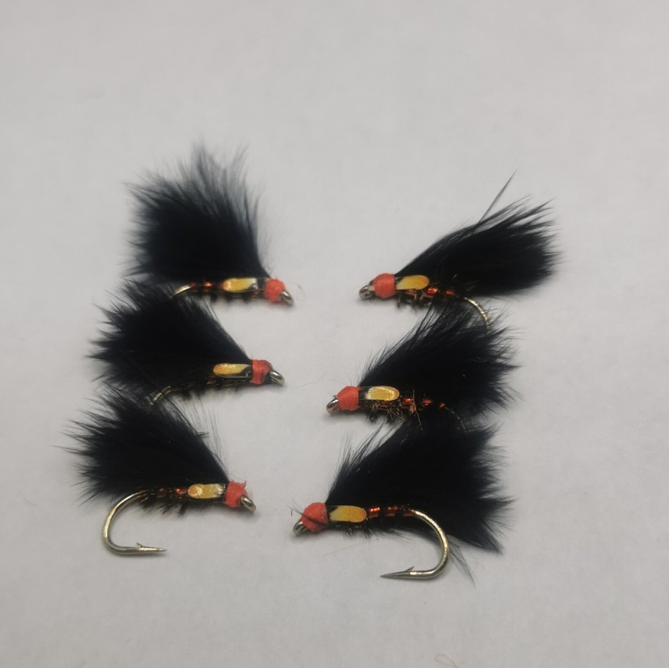 Black and Red Cormorant Size 12 (Set of 6) Fly Fishing Flies Fry | eBay UK