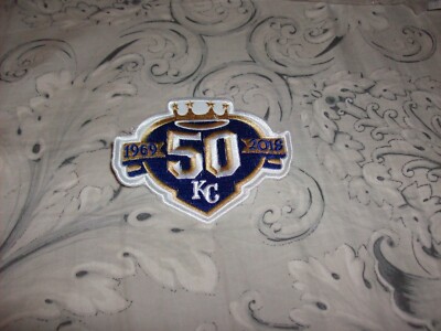 Free Ship, KC Royals 50 Years patch, authentic MLB, 4 inches by 3.5 ...