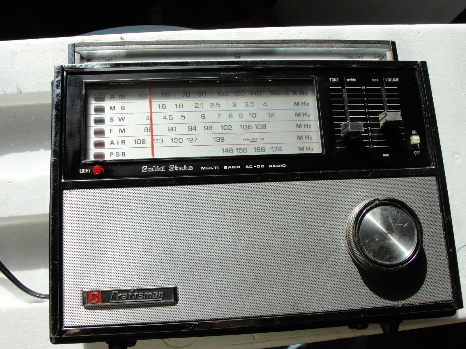 CRAFTSMAN Solid State Multi Band AC DC Radio Model 331 With Manual ...