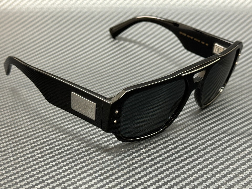 DOLCE & GABBANA DG4482 501 87 Black Grey Men's 57 mm Sunglasses | eBay
