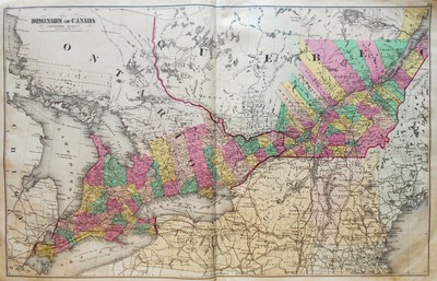 Pre-1900 - Antique 1880 Ontario Canada Map