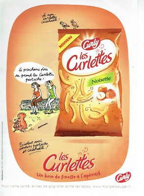 Publicité Advertising 0524 2009 Curly biscuits apéritif Curlettes ...