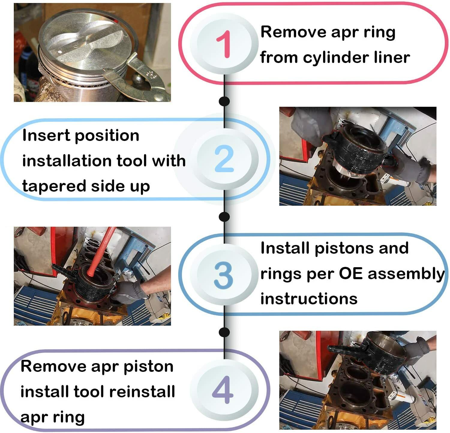 For Cummins ISX CAT 3400 C-15 5.4'' Diesel Piston Ring Compressor Tool ...
