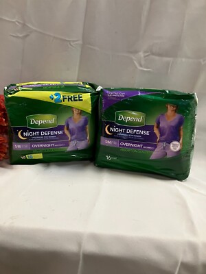 Depend Night Defense Women, Small, 34 Total Pairs | eBay