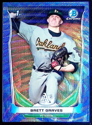 Brett Graves - 2014 Bowman Chrome Prospects #CDP73 Blue Wave Refractor ...