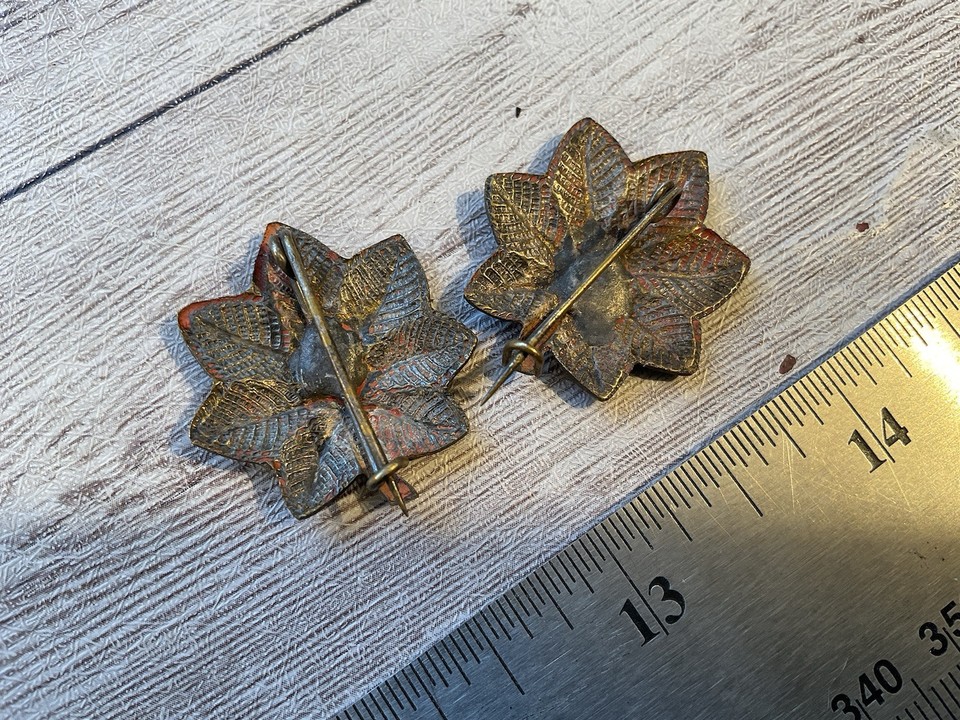ORIGINAL WWII US THEATER MADE LT COLONEL SHOULDER RANK INSIGNIA PAIR | eBay