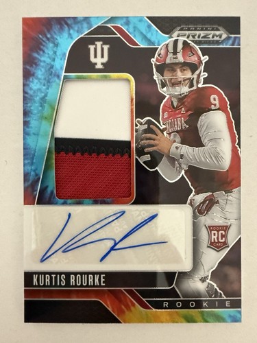 2025 Panini Prizm Draft Picks Kurtis Rourke TieDye Rookie Patch Auto ...