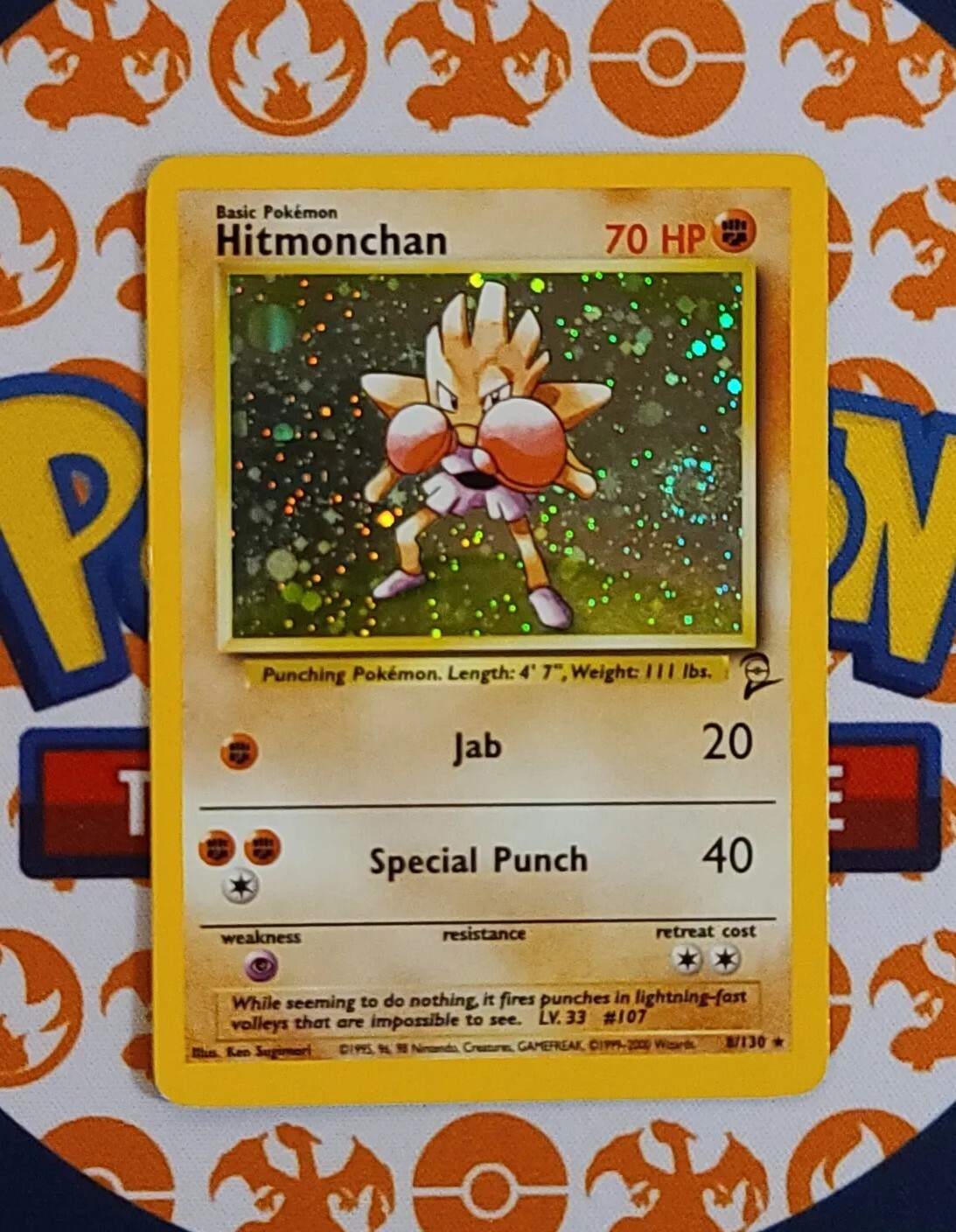 Hitmonchan 8/130 Holo Rare Base Set 2 Unlimited WOTC Pokemon Card HP | eBay