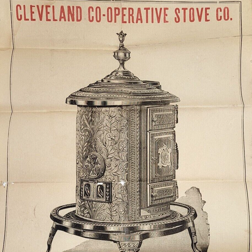 c.1900 Cleveland Cooperative Stove Co Savings Bank Victorian Handbill ...