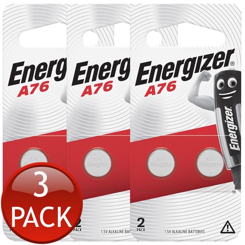 3 x Energizer A76 Miniature Alkaline Button Battery Device Batteries 1 ...