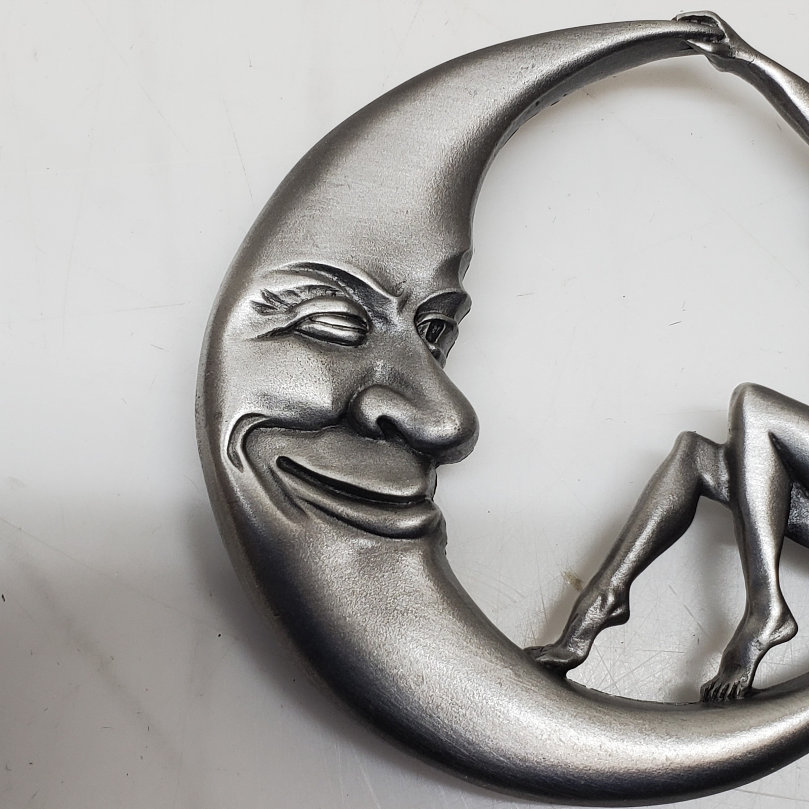 Naked Woman Sitting on the Moon Belt Buckle Bergamot … - Gem