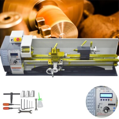 1100W RC-210E Electronic Pulse Precision Metal Bench Lathe 8"*24" DIY ...