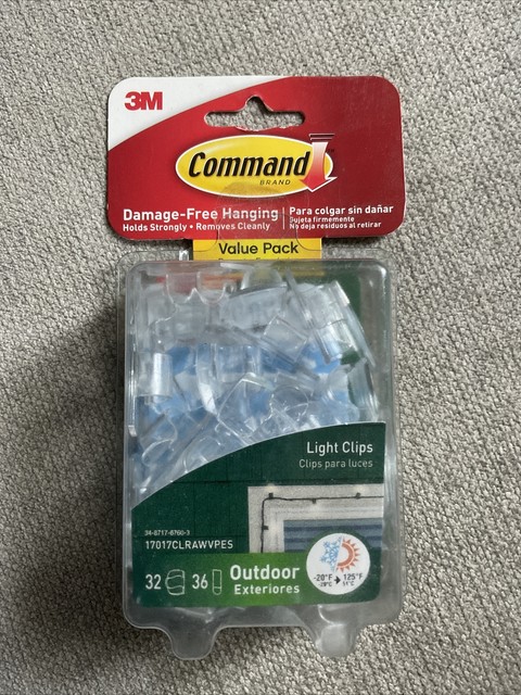 64 3m Command Clear Outdoor Rope Light Clips Strips 17017CLRAWVPES ...