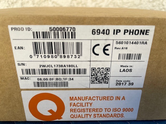 Mitel 6940 Gigabit Wi-Fi IP Phone with Cordless Handset - Black ...