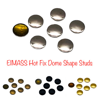 EIMASS® Hot Fix Iron on Round Dome Metal Studs, DIY Embellish Bags ...