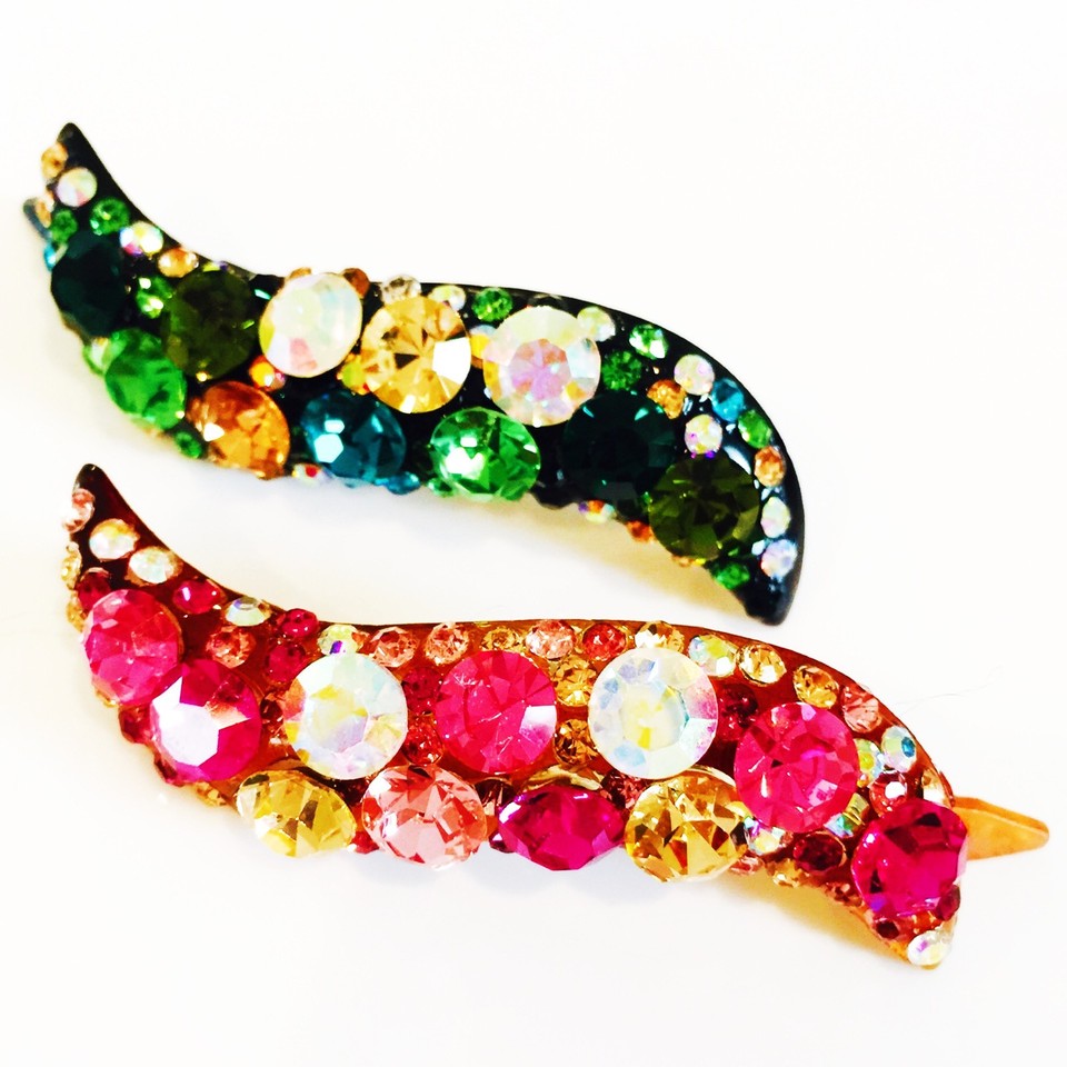 QUALITY Hair Clip using Swarovski Crystal Hairpin Ponytail Barrette ...