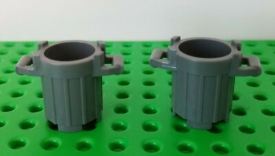 New Lego Lot 2 Minifigure Drk Blue Gray Garbage Cans Can City Set Tool ...
