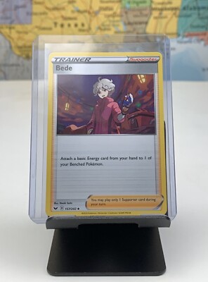 SHIPS SAME DAY Pokemon Card NM/M Bede 157/202 Trainer Supporter 2020 | eBay