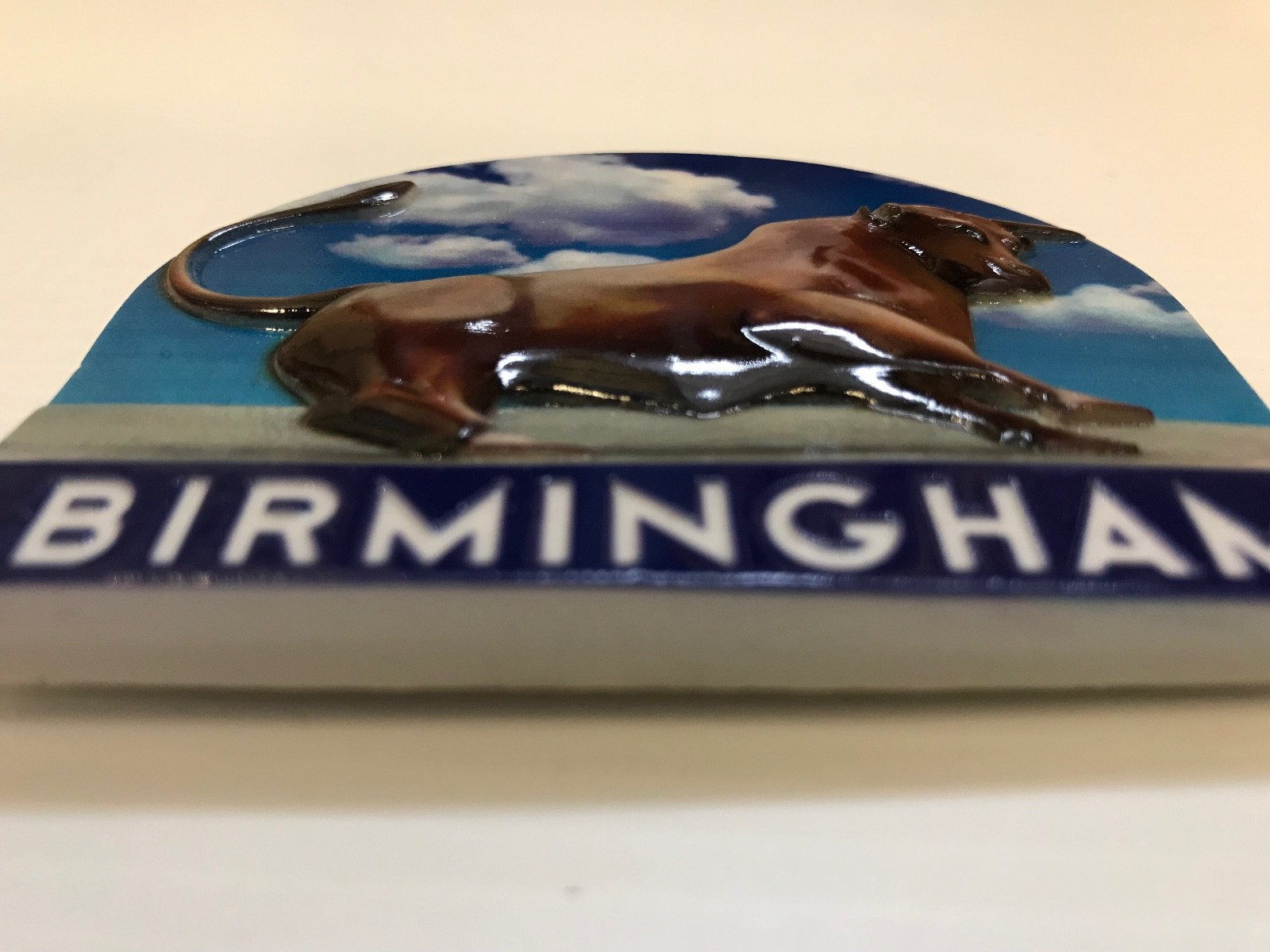 Large 3D Embossed Glazed Birmingham Bull - 3D Souvenir Fridge Magnet | eBay